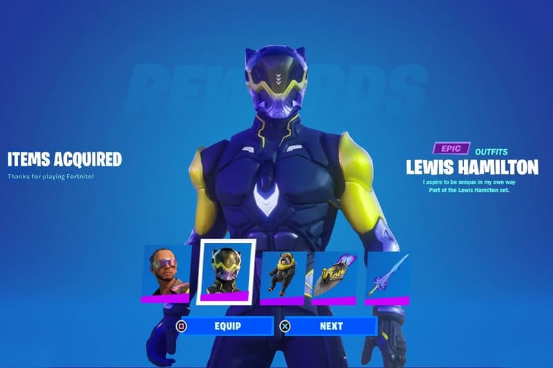 Lewis Hamilton Fortnite Icon Series Skin Info | Hypebeast