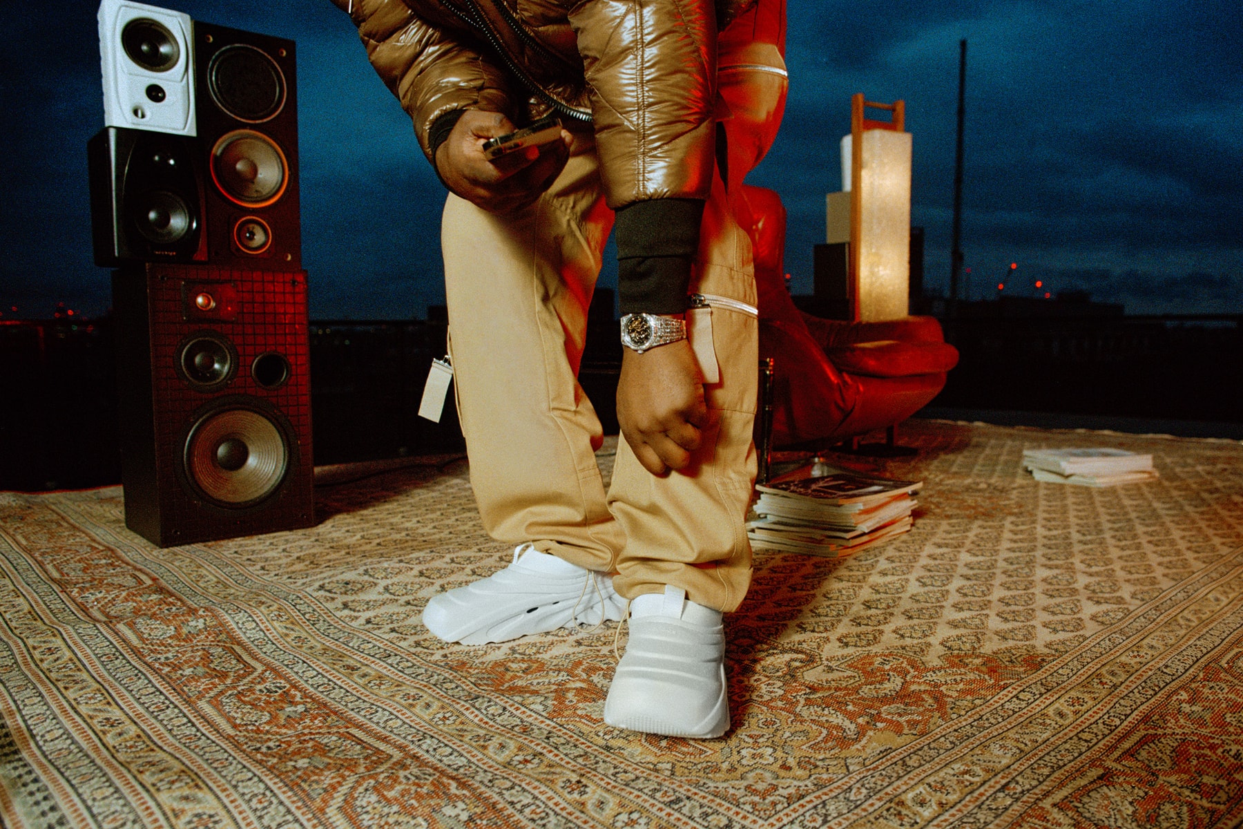 Tion Wayne & Guy2Bezbar Front Crocs Echo Storm Campaign | Hypebeast