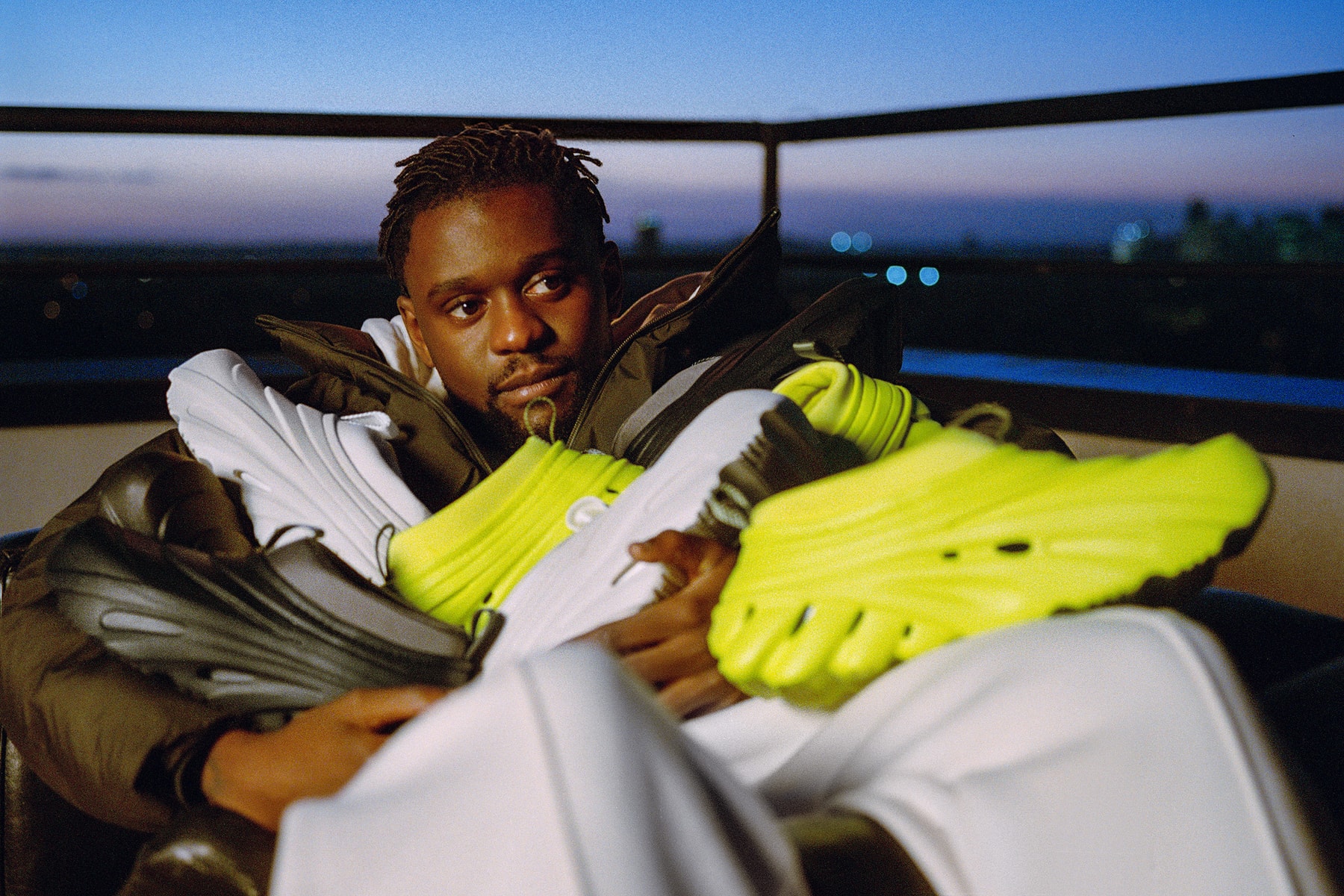 Tion Wayne & Guy2Bezbar Front Crocs Echo Storm Campaign | Hypebeast