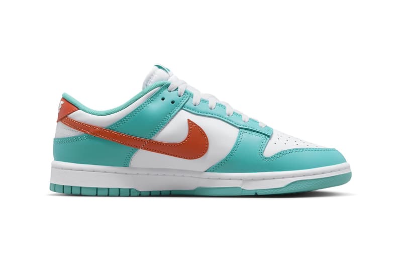 Official Look At Nike Dunk Low "Miami Dolphins" | Hypebeast