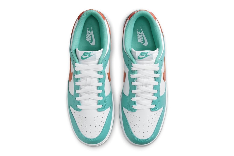 Official Look At Nike Dunk Low "Miami Dolphins" | Hypebeast