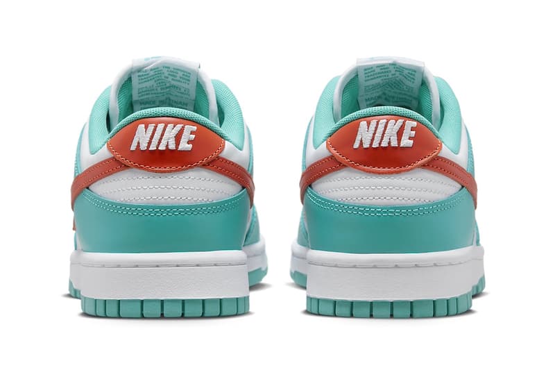Official Look At Nike Dunk Low "Miami Dolphins" | Hypebeast