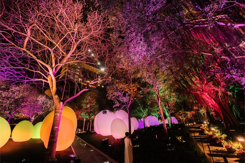 teamLab Resonating Ovoids and Trees in Hong Kong | Hypebeast