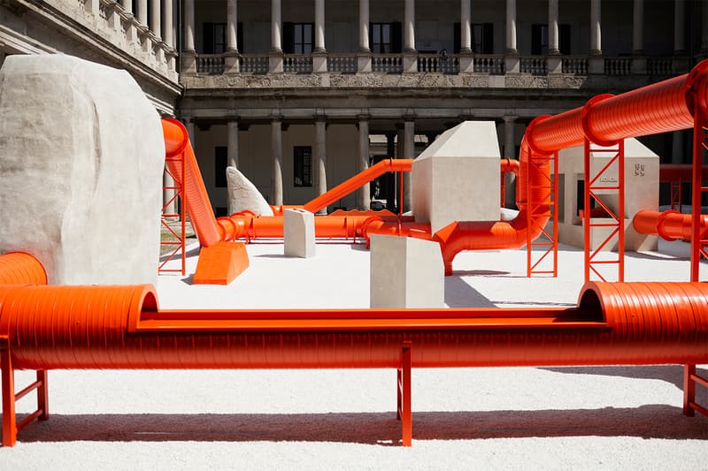 Samuel Ross Creates Maze of Orange Pipes | Hypebeast
