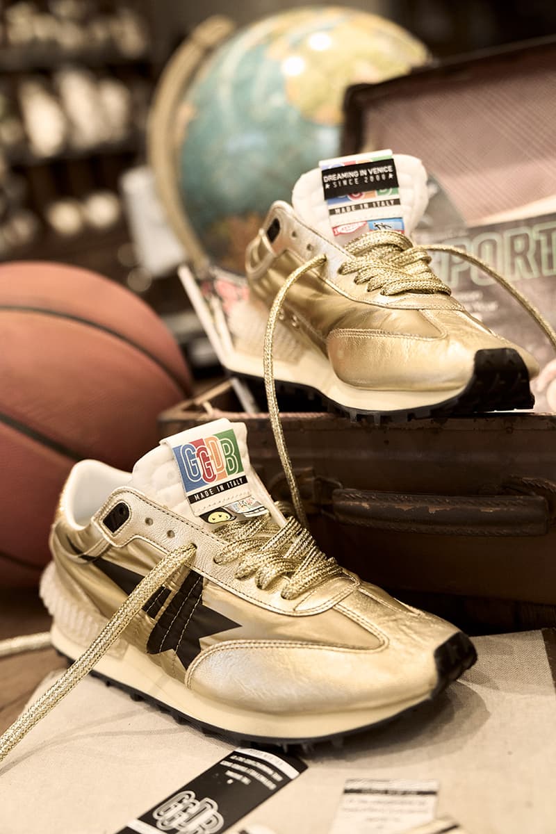 Golden Goose Dresses Signature Marathon Sneaker In All Gold | Hypebeast