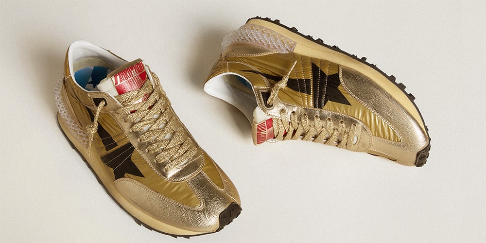 Golden Goose Dresses Signature Marathon Sneaker In All Gold | Hypebeast