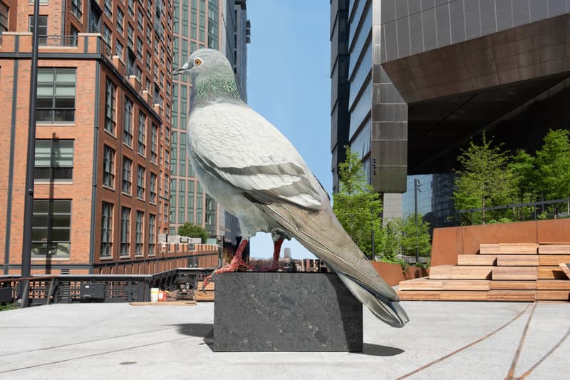 Iván Argote Dinosaur Pigeon Sculpture High Line NYC | Hypebeast