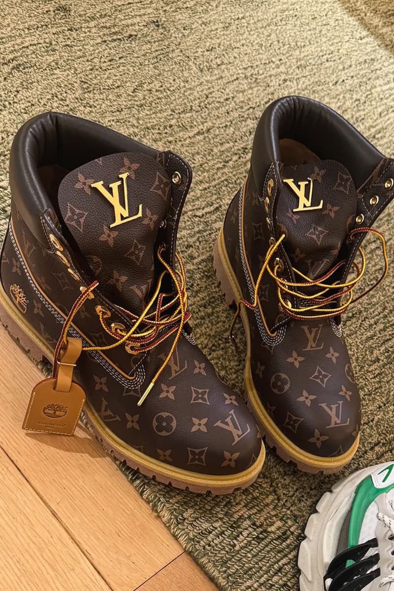 Pharrell 18K Gold Louis Vuitton x Timberland Boots Surfaces | Hypebeast