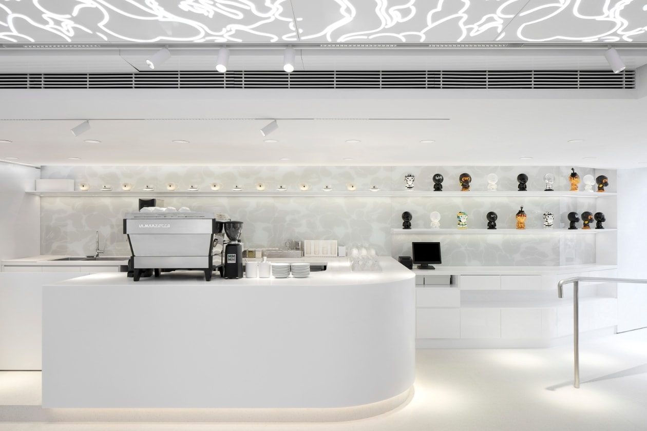 BAPE's First All-White Concept Store & Cafe HK | Hypebeast