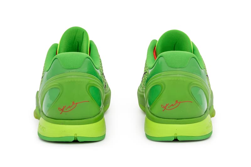 Kobe Bryant's Only Game-Worn and Signed Nike Kobe 6 Protro "Grinch ...