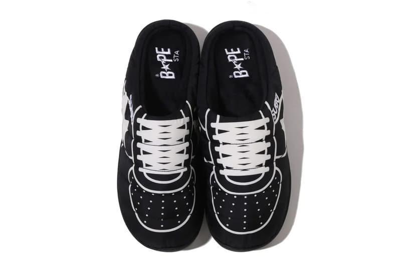 BAPE x SUBU sandálias acolchoadas “BAPESTA” informações de lançamento ...