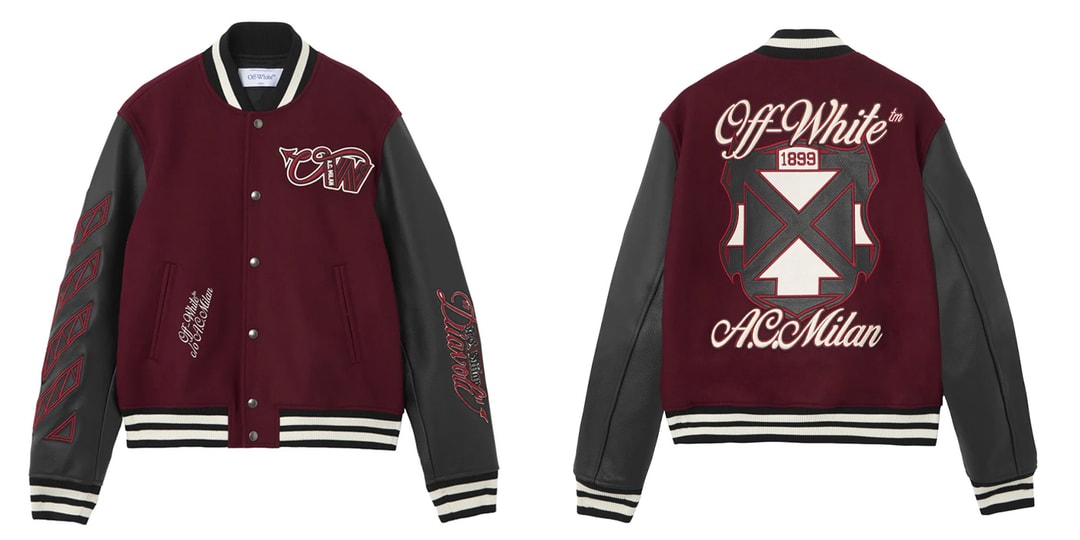 Off-White x AC Milan Collab Varsity Jacket Release | Hypebeast