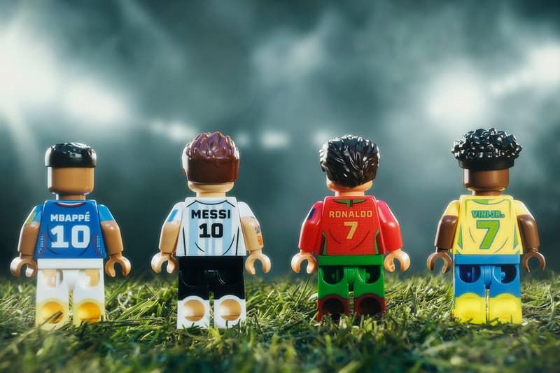 Cristiano Ronaldo Kylian Mbappé Lionel Messi Vini Jr bagong "LEGO ...