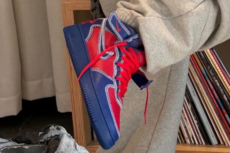 Lil Yachty Concrete Boys Nike Air Force 1 Mid "Blue/Red" Teaser | Hypebeast