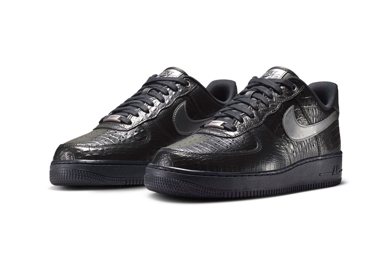 Nike Air Force 1 Low "Triple Black Croc" Release Info | Hypebeast
