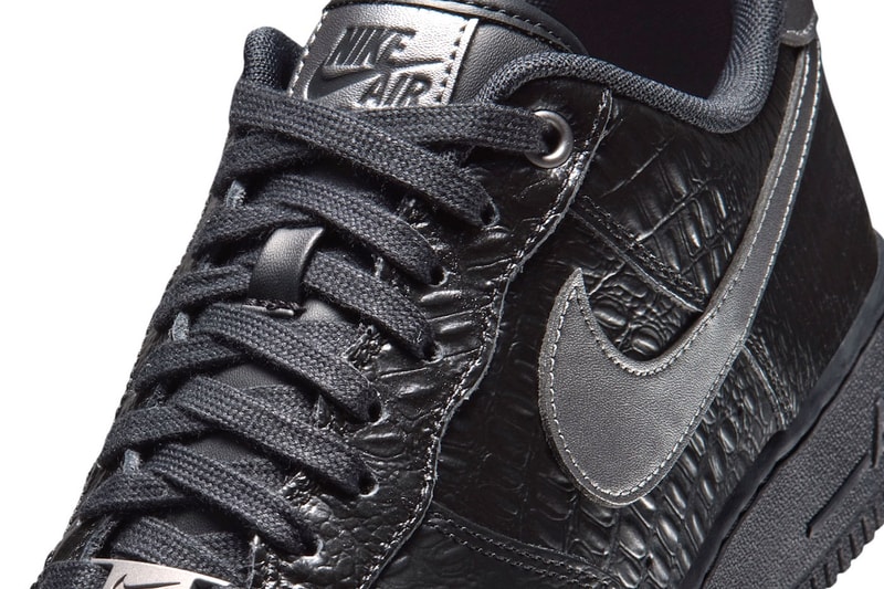 Nike Air Force 1 Low "Triple Black Croc" Release Info | Hypebeast