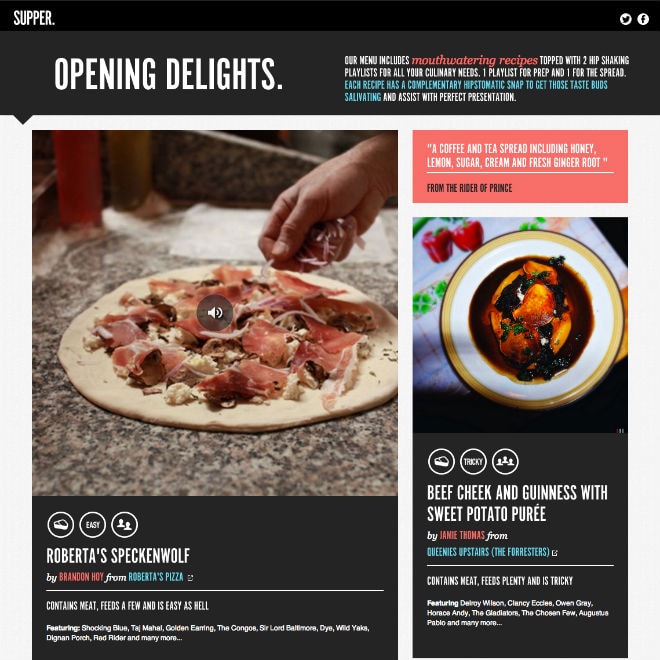 Spotify Serves Food-Based Supper App | Hypebeast