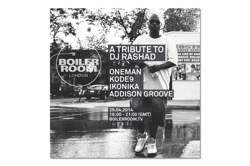 Boiler Room to Pay Tribute to DJ Rashad featuring Kode9, Ikonika ...