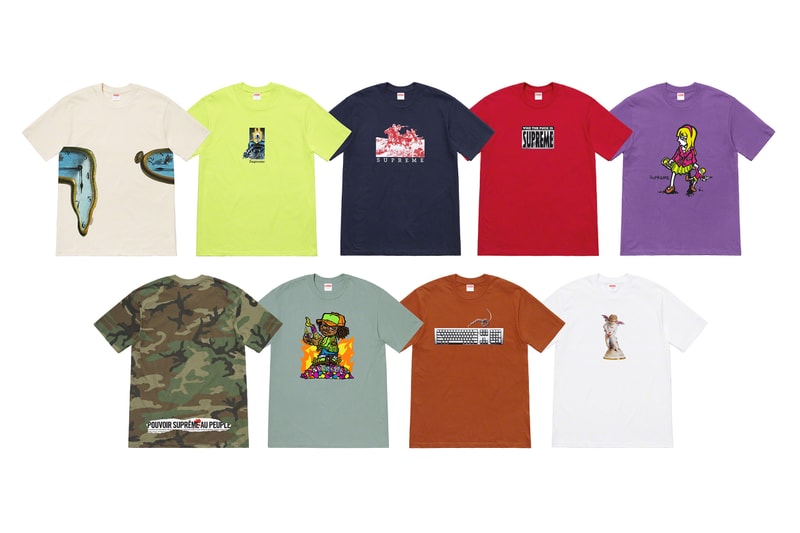 Supreme : Nouveaux t-shirts Printemps inspirés par Ghost Rider ou Dali ...