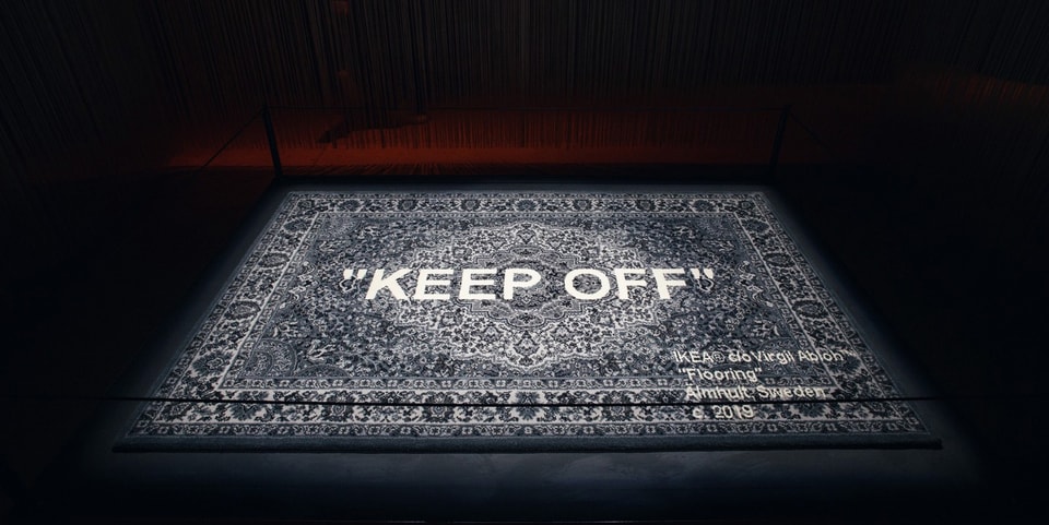IKEA x Virgil Abloh : "KEEP OFF", "STILL LOADING"... Les premiers tapis ...