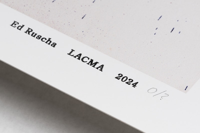 Ed Ruscha Actual Size Print Avant Arte Lacma Exhibition | Hypeart