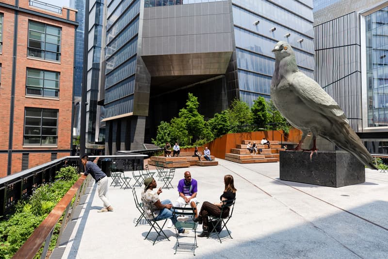 Iván Argote Dinosaur Pigeon Sculpture High Line NYC | Hypeart