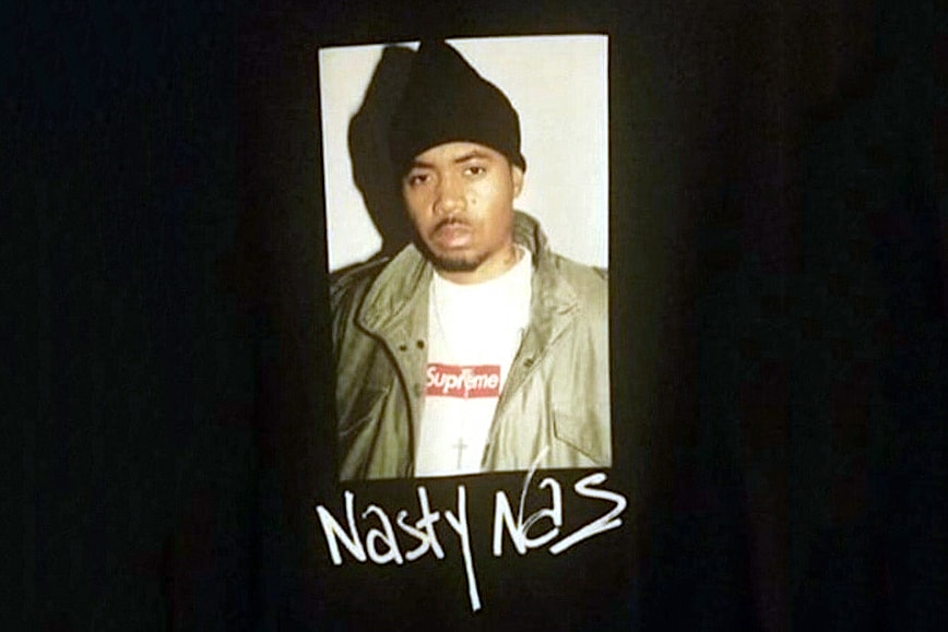 Nas x Supreme 聯名肖像 T-Shirt 實物諜照曝光 | Hypebeast