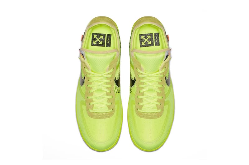 Off-White™ x Nike Air Force 1 全新联名配色「Volt」官方图片释出 | Hypebeast