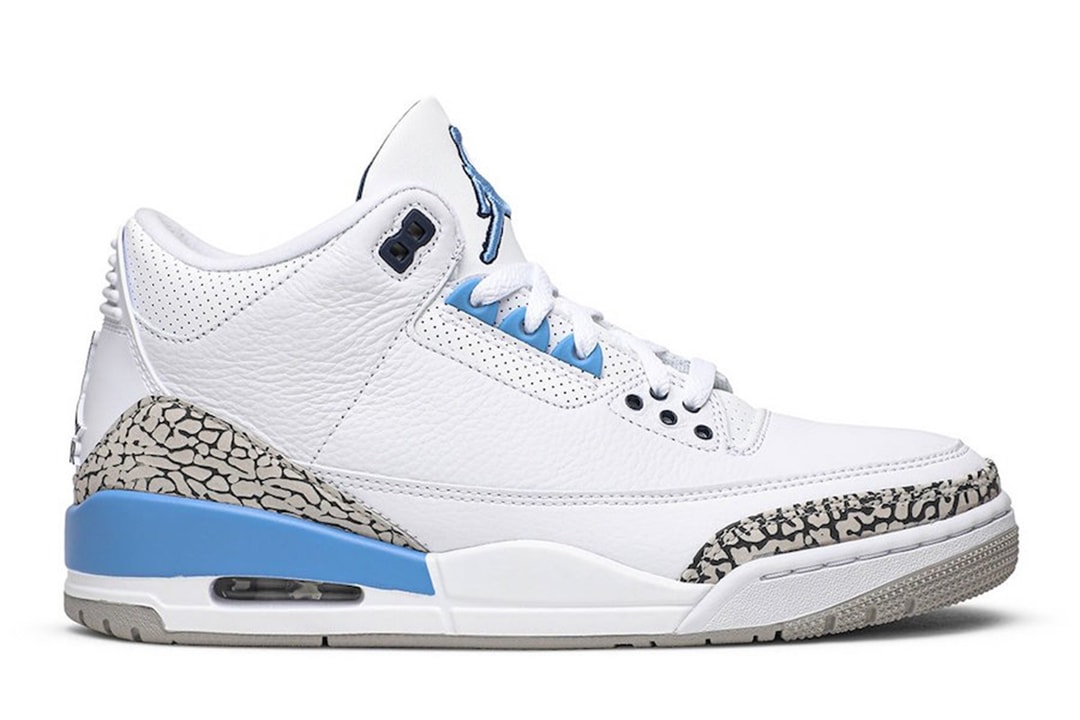 Air Jordan 3 人气北卡色「UNC」高清图辑曝光 | Hypebeast