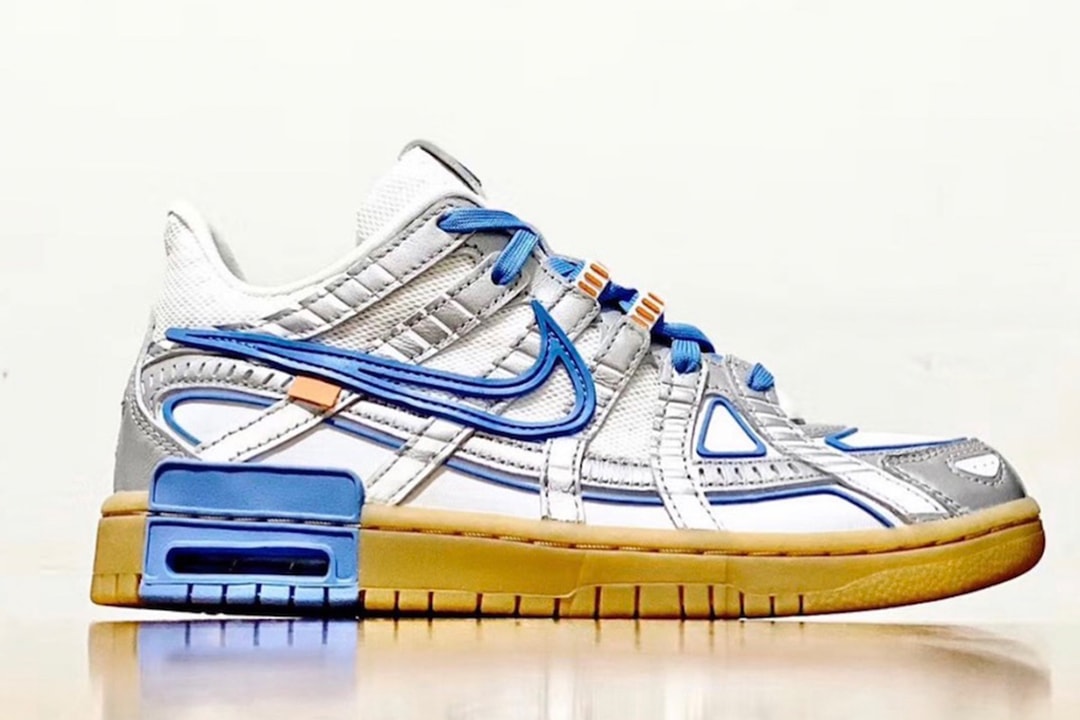 首度曝光！Off-White™ x Nike Air Rubber Dunk 最新配色「University Blue」 | Hypebeast