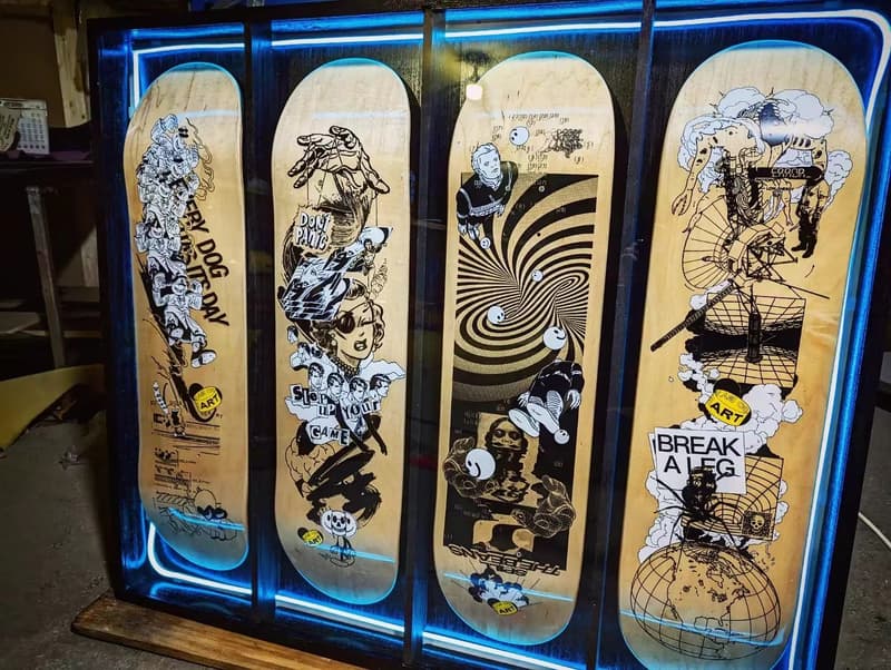 DBH 带来全新艺术支线 DO BY HE-ART 首个系列滑板 | Hypebeast