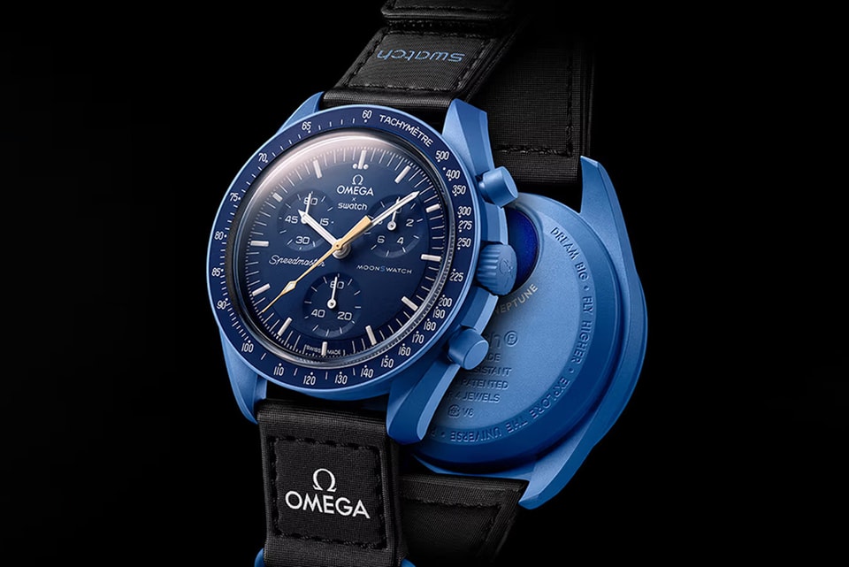 Swatch x OMEGA launched a new "Neptune" theme MoonSwatch joint moon ...