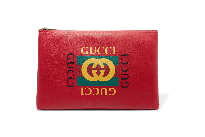 Gucci Drops Vintage Logo Red Leather Pouch | Hypebae