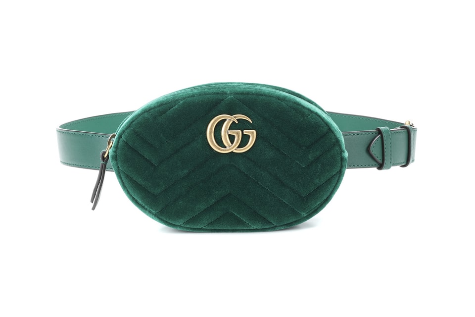 Gucci Releases Marmont Belt Bag In Green Velvet Hypebae