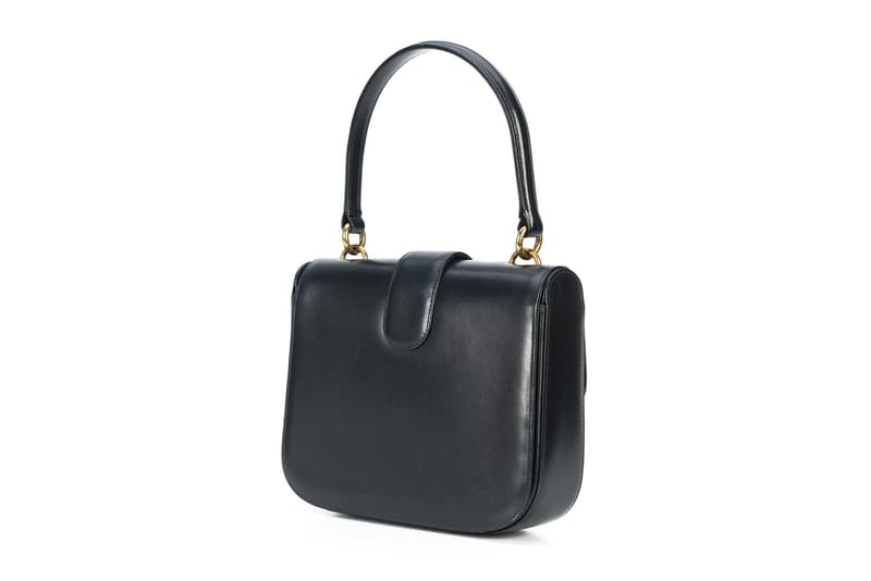 Gucci Vintage Kelly Bag Black Leather Farfetch | Hypebae