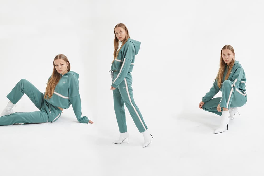 KITH Women's Tracksuit Program in White and Aqua | HYPEBAE