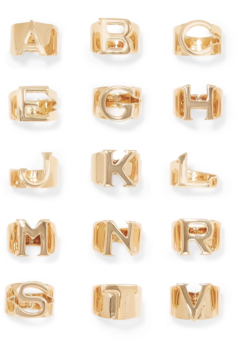 Where to Buy Chloé Gold Alphabet Initial Rings | Hypebae