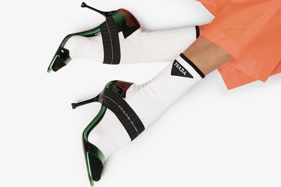 Where to Buy Prada Black and White Logo Socks | Hypebae