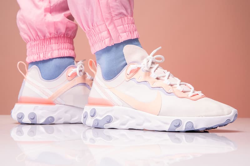 Nike's React Element 55 Pale Pink & Washed Coral | Hypebae