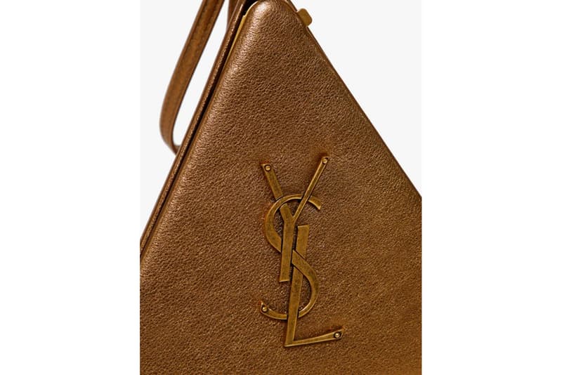 Saint Laurent's Golden Pyramid Leather Clutch Bag | Hypebae