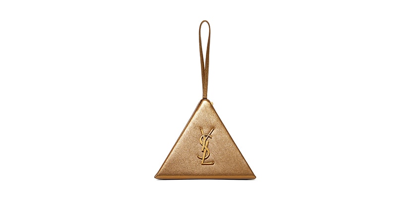 Saint Laurent's Golden Pyramid Leather Clutch Bag | Hypebae