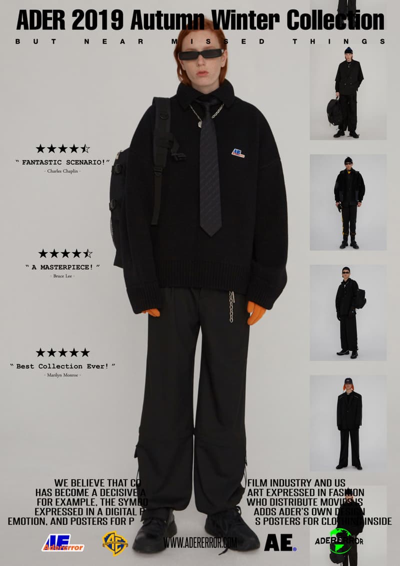 ADER error Reveals Film-Inspired FW19 Lookbook | Hypebae