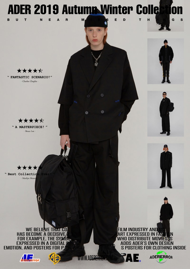 ADER error Reveals Film-Inspired FW19 Lookbook | Hypebae