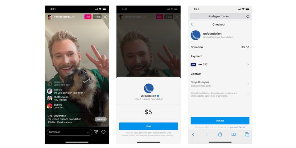 Instagram Story Donations Charity Feature | Hypebae Instagram Story Donations Charity Feature | Hypebae