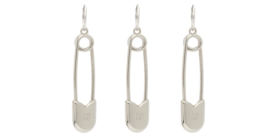 Raf Simons Silver Safety Pin Earring Accessory | Hypebae