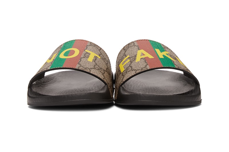 Gucci Releases Brown "Not Fake" GG Slides | Hypebae