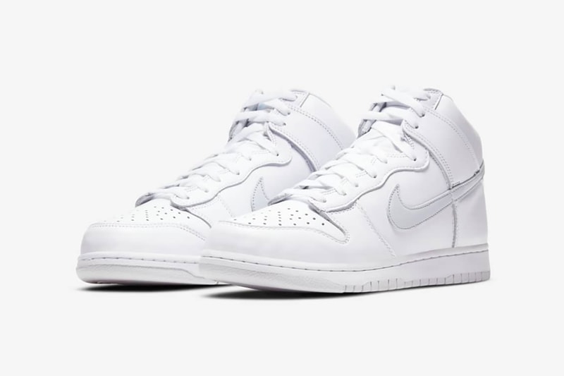 Nike Dunk High Sneakers White/Silver Release | Hypebae