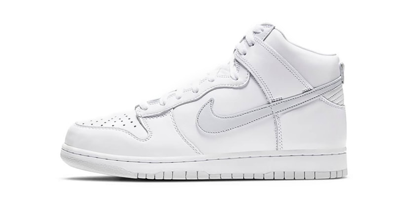 Nike Dunk High Sneakers White/Silver Release | Hypebae