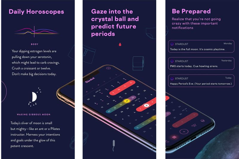 Period-Tracking & Horoscope Mobile App, Stardust | Hypebae