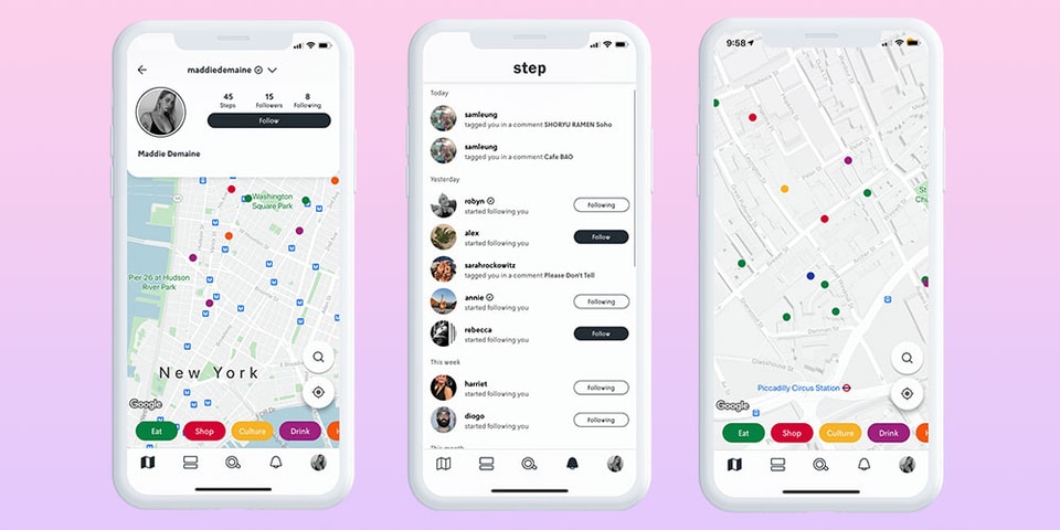 Track Memorable Places With New App, Step | Hypebae